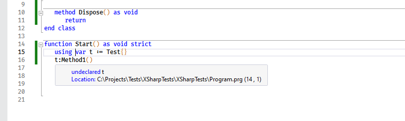 Intellisense not working for "using var" declaration · Issue #1390 · X-Sharp/XSharpPublic · GitHub