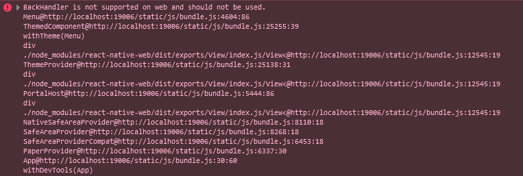 Expo SDK 49: Menu component is not dismissable on web and causes console error · Issue #4079 ...