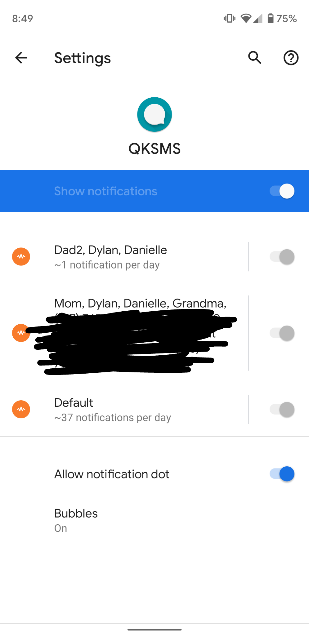 Notification Channels Broken in Android Q · Issue #1453 · moezbhatti/qksms · GitHub