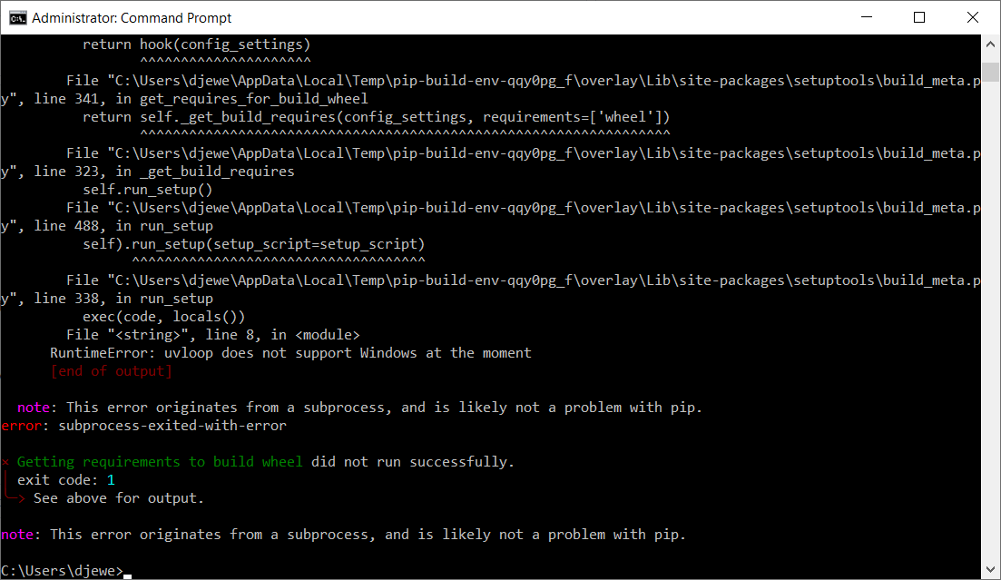 Install error on windows x64 · Issue #644 · bachya/ecowitt2mqtt · GitHub
