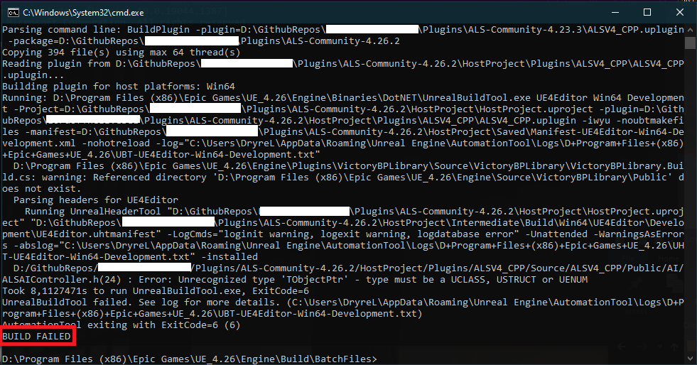 Can't build to 4.26.2- TObjectPtr is not a template · Issue #417 · ShadowfallStudios/ALS ...
