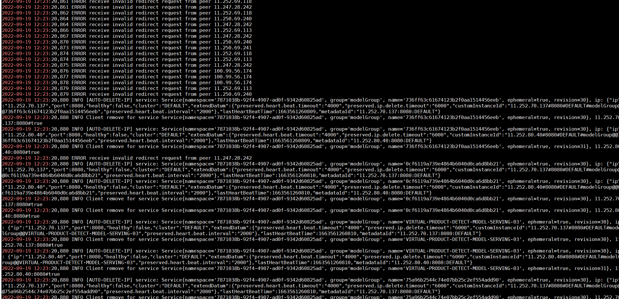 receive invalid redirect request from peer 导致节点数据脑裂 · Issue #9184 · alibaba/nacos · GitHub