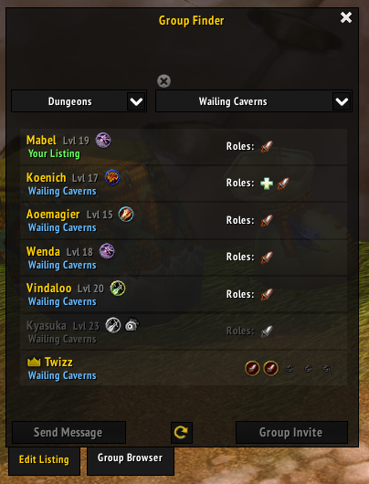 [Wrath Bug Report] Group Browser breaks when Listing Self in Group Finder (Version 3.00) · Issue ...