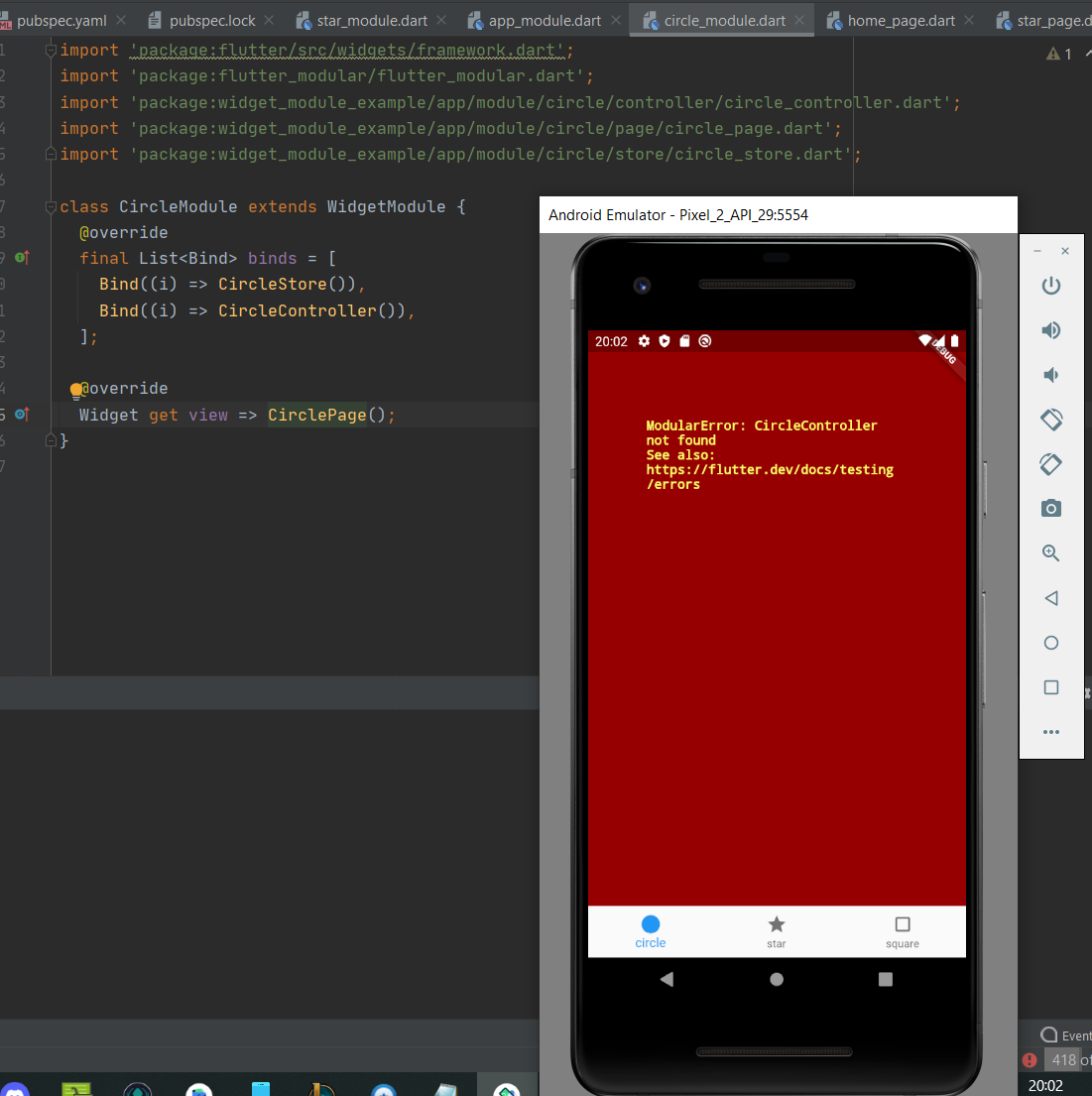 🐛[BUG]: WidgetModule is not able to retrieve its binds · Issue #490 · Flutterando/modular · GitHub