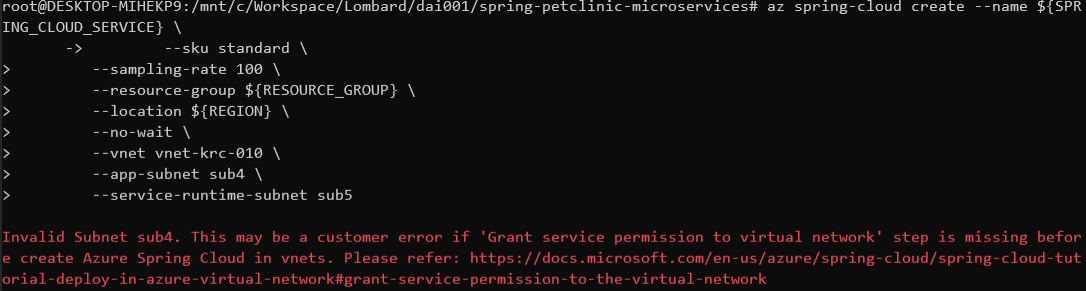 Portal doesn't inform the error details - Azure Spring Cloud · Issue #85650 · MicrosoftDocs ...