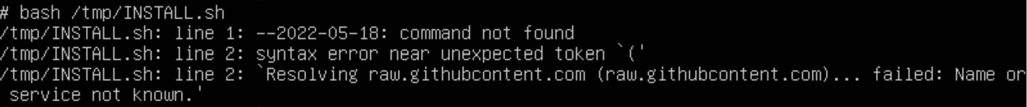 Support Error Message When Running The Installsh Script 0345