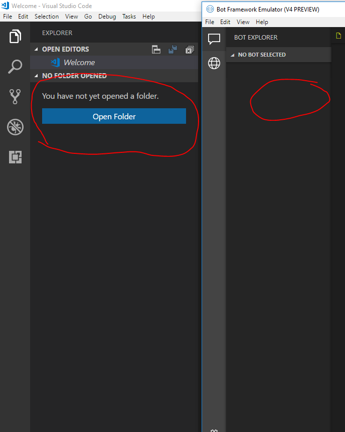 Add open bot button to explorer pane when no bot is open · Issue #645 · microsoft/BotFramework ...