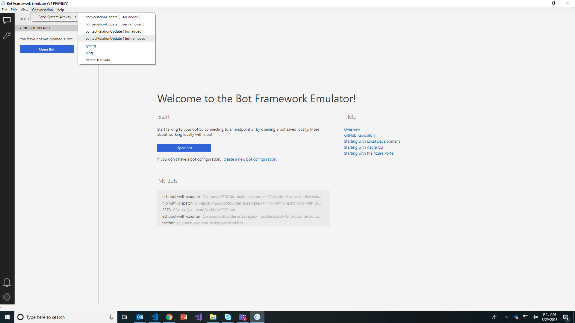 Conversation -> send system activity should be disabled when no bot is active · Issue #801 ...