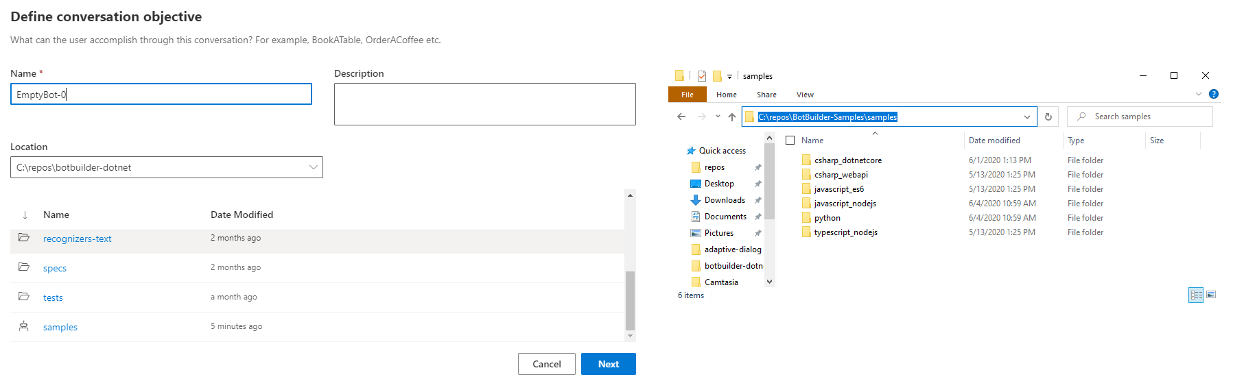 Cannot pick a folder that has a csproj for 'open', 'new' or 'saveas ...