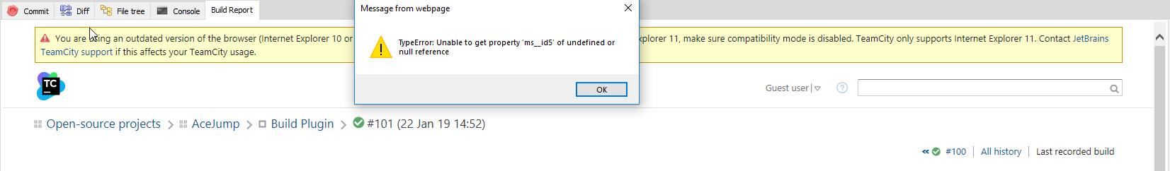 TeamCity Integration : errors when loading report web page · Issue #6217 · gitextensions ...