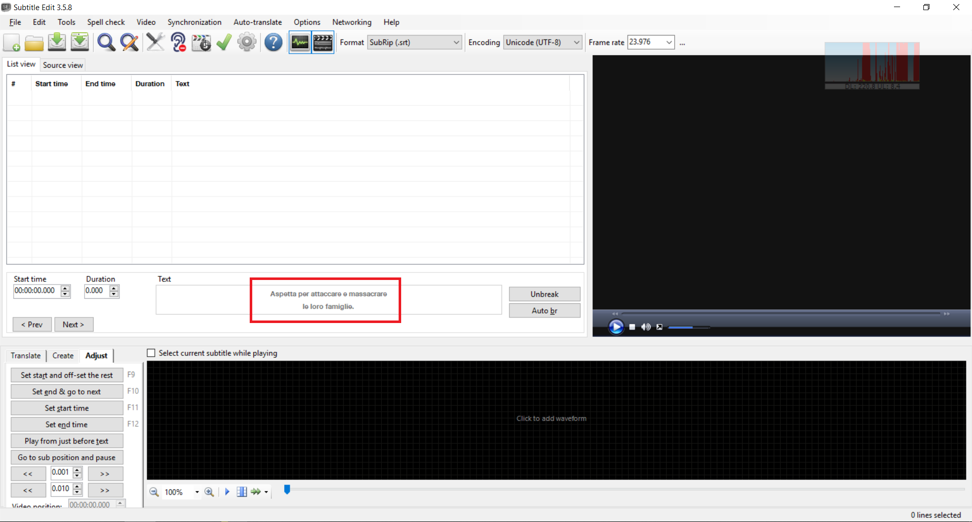 [Bug] pasting text with no line insetred · Issue #3275 · SubtitleEdit ...