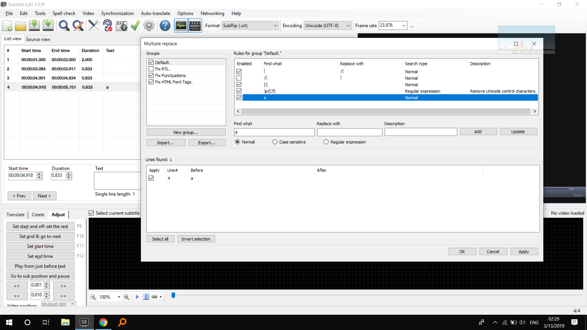 [Improvement] Replace/Multiple replace should remove empty lines · Issue #3455 · SubtitleEdit ...