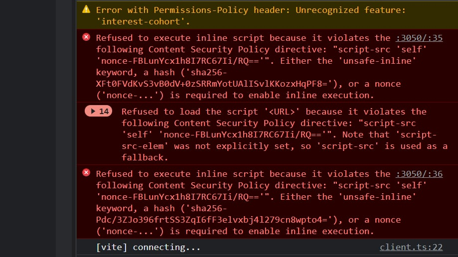 Correcting `CSP` & `XSS` block for `SSL/HTTPS` prod · Issue #259 ...