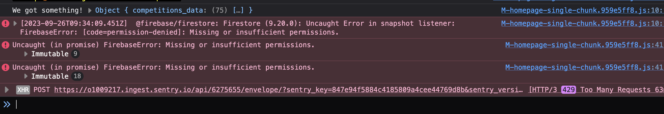[Bug]: Firebase insufficient permissions and inaccurate user data · Issue #1691 · Betarena ...
