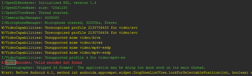 Audio during streaming is laggy · Issue #277 · pedroSG94/RootEncoder · GitHub