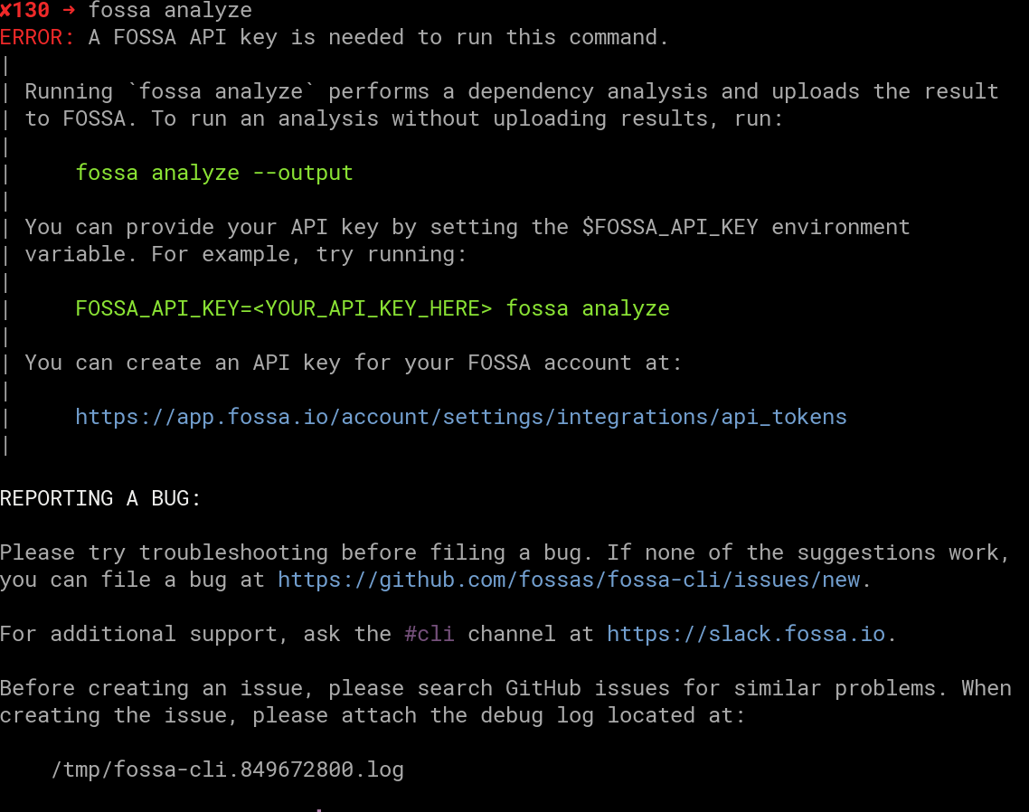 Ergonomic Errors · Issue 344 · Fossas Fossa Cli · Github