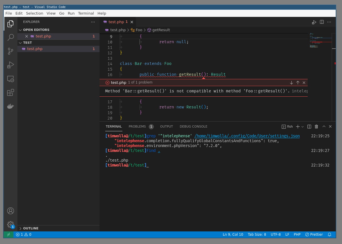 Intelephense claims that removing nullability from the return type is not a compatible ...