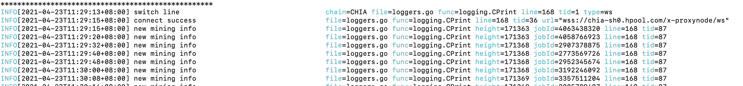 程序显示new mining info ，后台在线矿机和离线矿机为空 · Issue #35 · h9-dev/chia-miner · GitHub