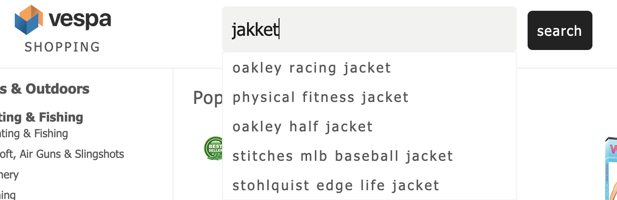 Demos with better fault-tolerant spelling · Issue #26691 · vespa-engine/vespa · GitHub