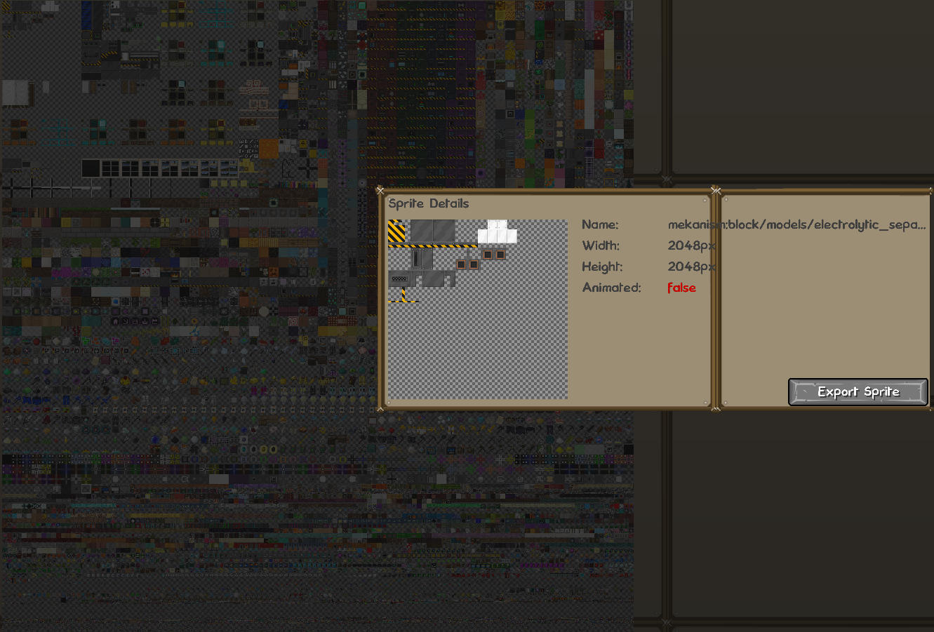 [1.18.2] Wasting huge parts of the texture atlas with the electrolytic seperator · Issue #7848 ...
