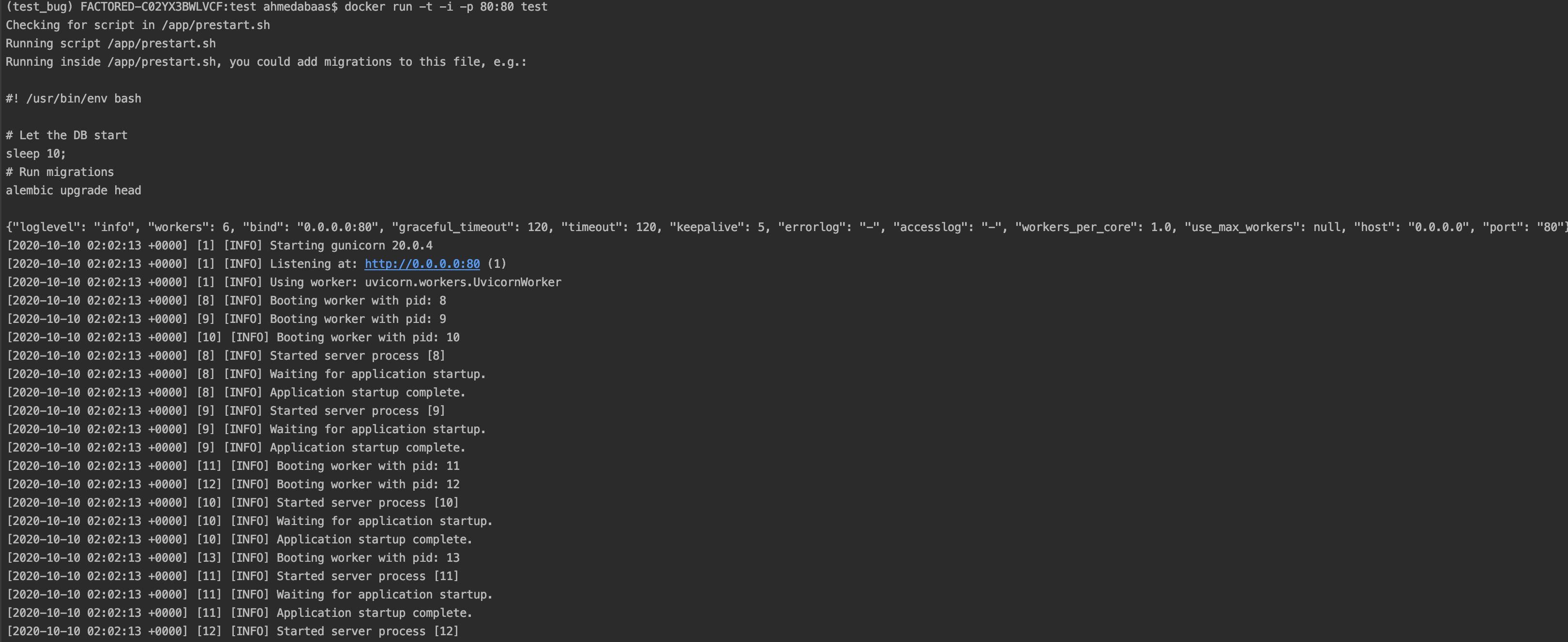 running server using docker causing the server to load multiple times · Issue #2150 · tiangolo ...
