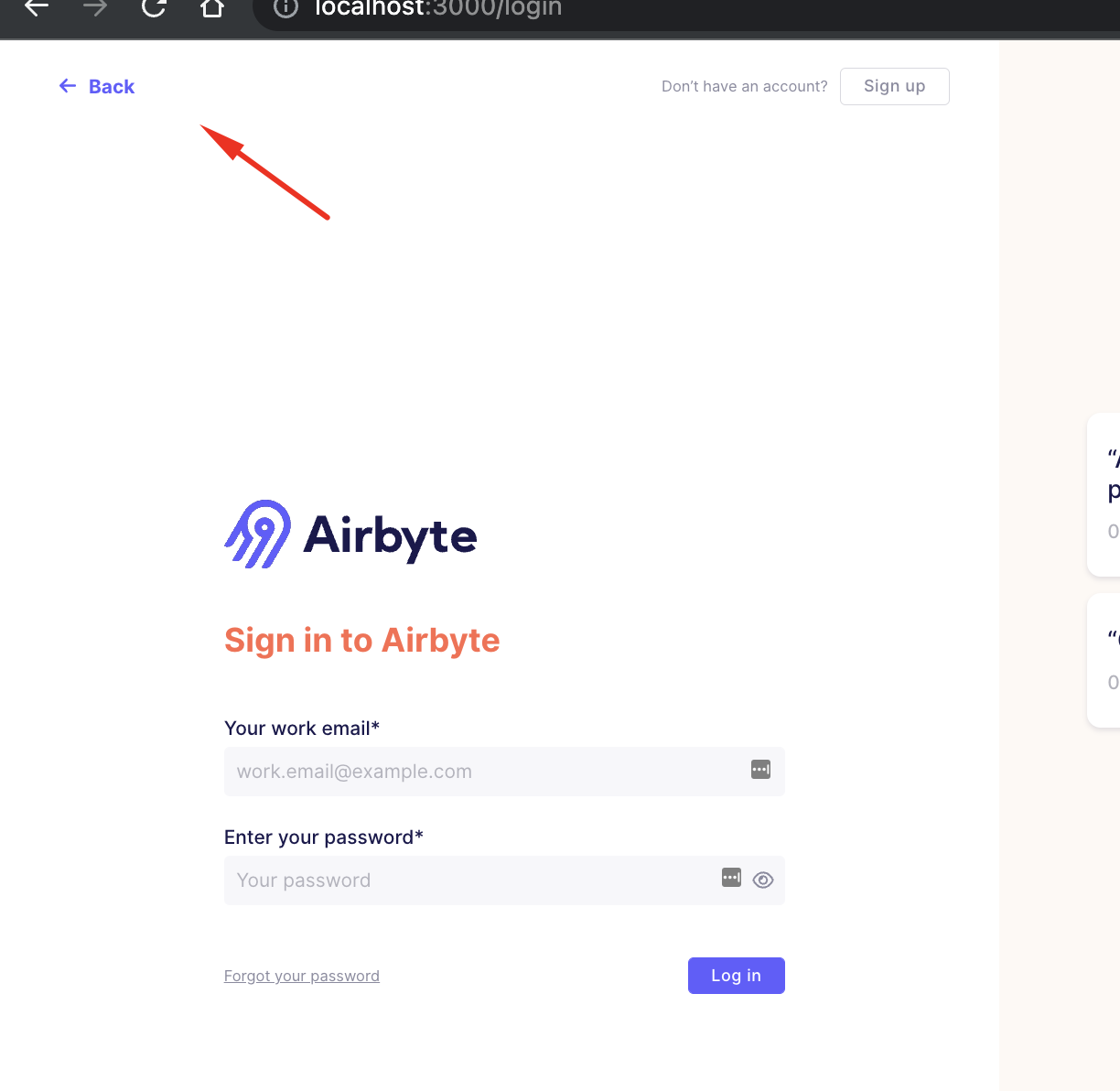Redesign the registration/sign up page · Issue #11773 · airbytehq/airbyte · GitHub