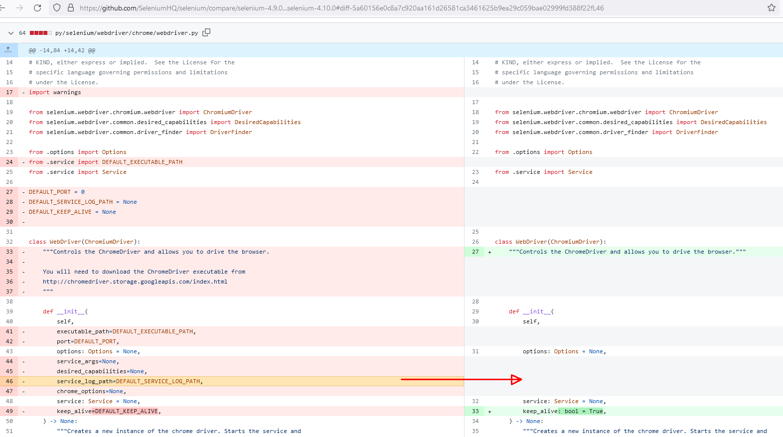 Typeerror Webdriver Init Got An Unexpected Keyword Argument Service Log Path · Issue