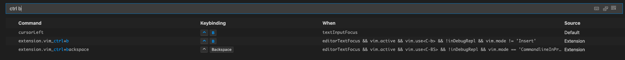 C-f and C-b keys should page up and down like real Vim · Issue #5822 · VSCodeVim/Vim · GitHub