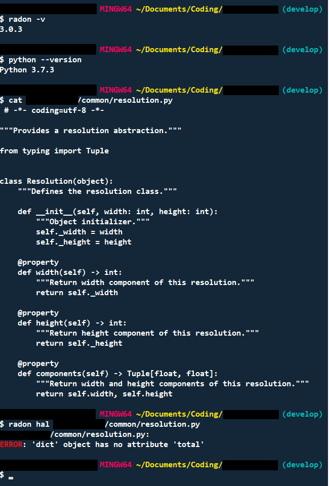 Fails to parse some code files · Issue #174 · rubik/radon · GitHub