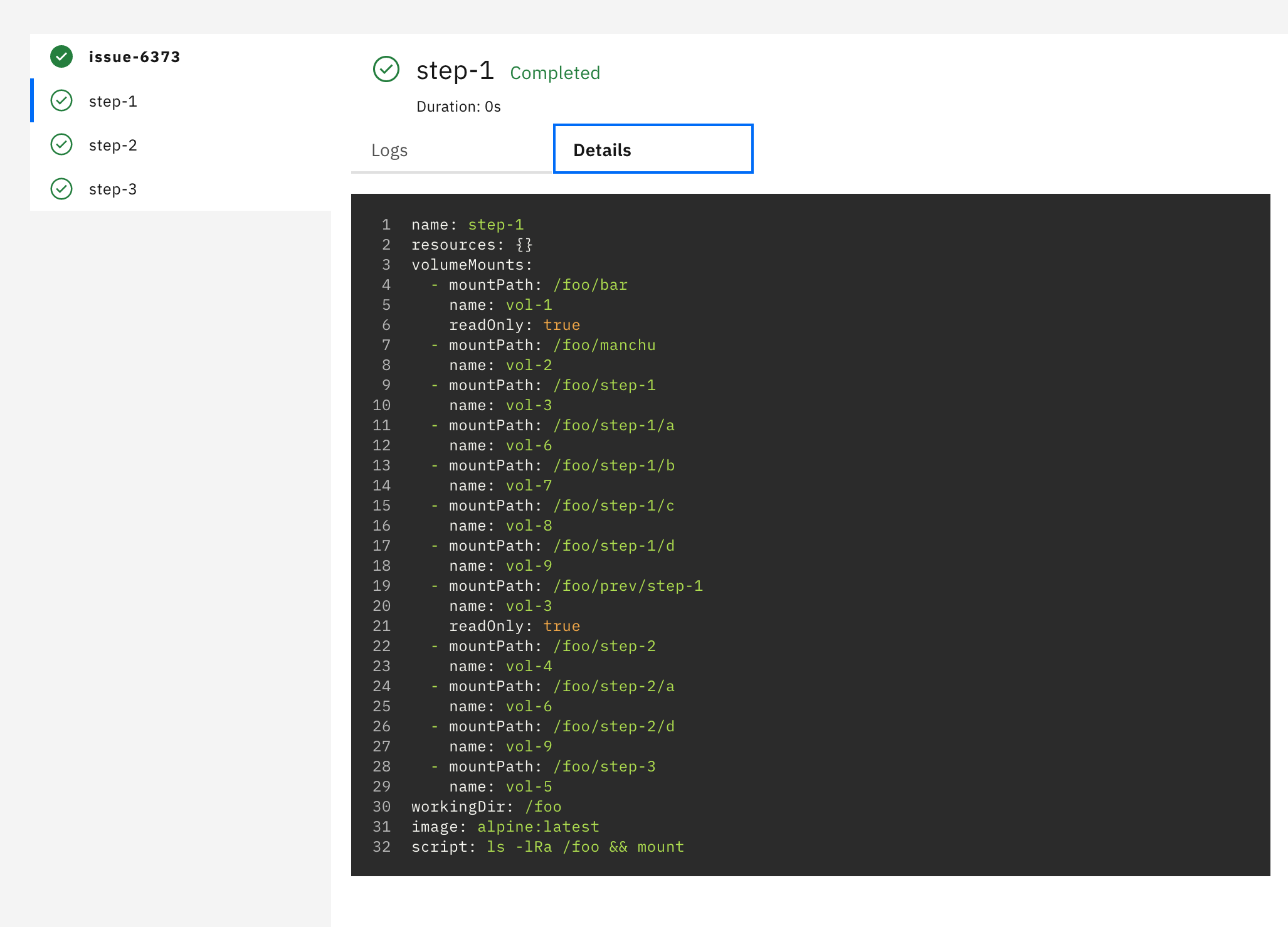 Steps are getting volume mounts from other steps · Issue #6373 · tektoncd/pipeline · GitHub