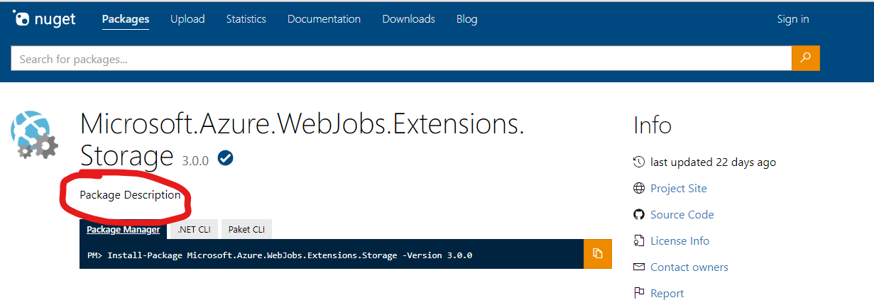 Microsoft Azure Webjobs Extensions Storage Generic Package Description · Issue 3598 · Azure