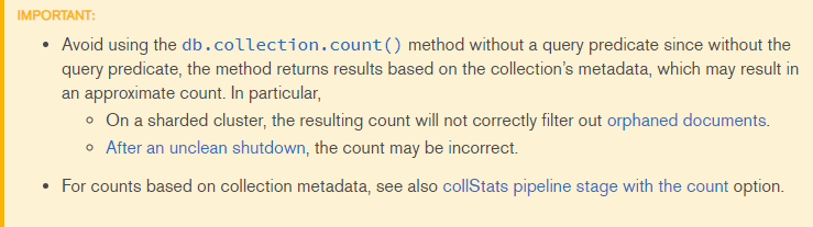 Mongodb 에서 Count 와 Countdocuments 의 차이 · Issue 135 · Occideretil · Github