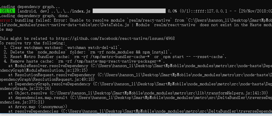 Unable to resolve module realm/react-native · Issue #32 · msupply ... Unable to resolve module realm/react-native · Issue #32 · msupply ...