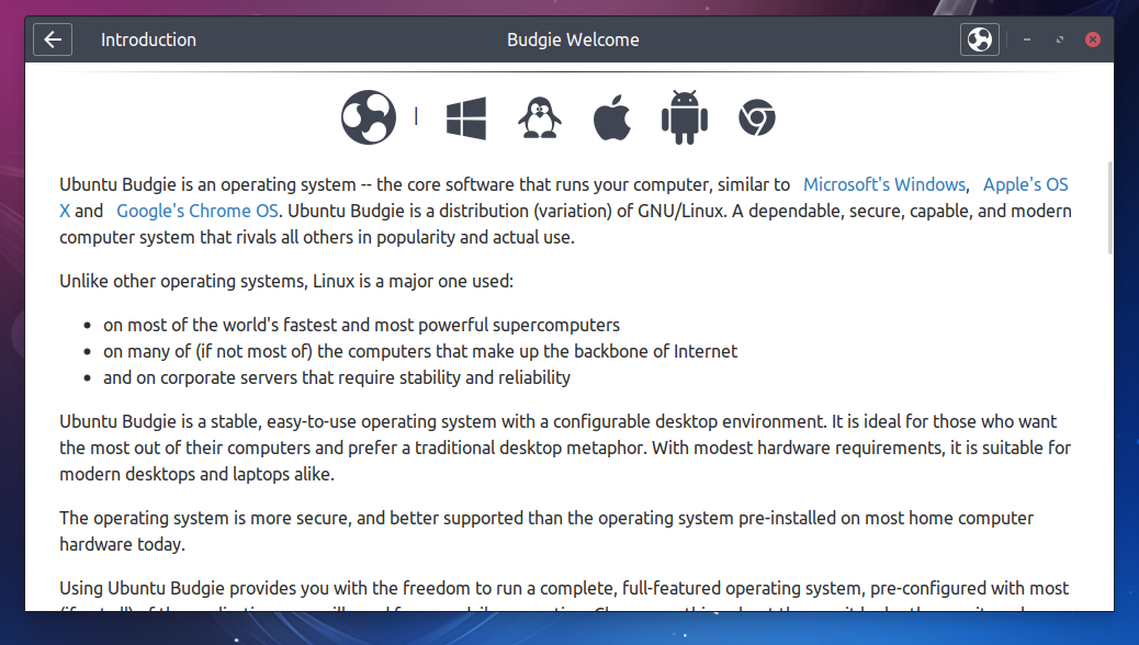 Budgie Welcome – Icon Row · Issue #130 · UbuntuBudgie/budgie-welcome ...