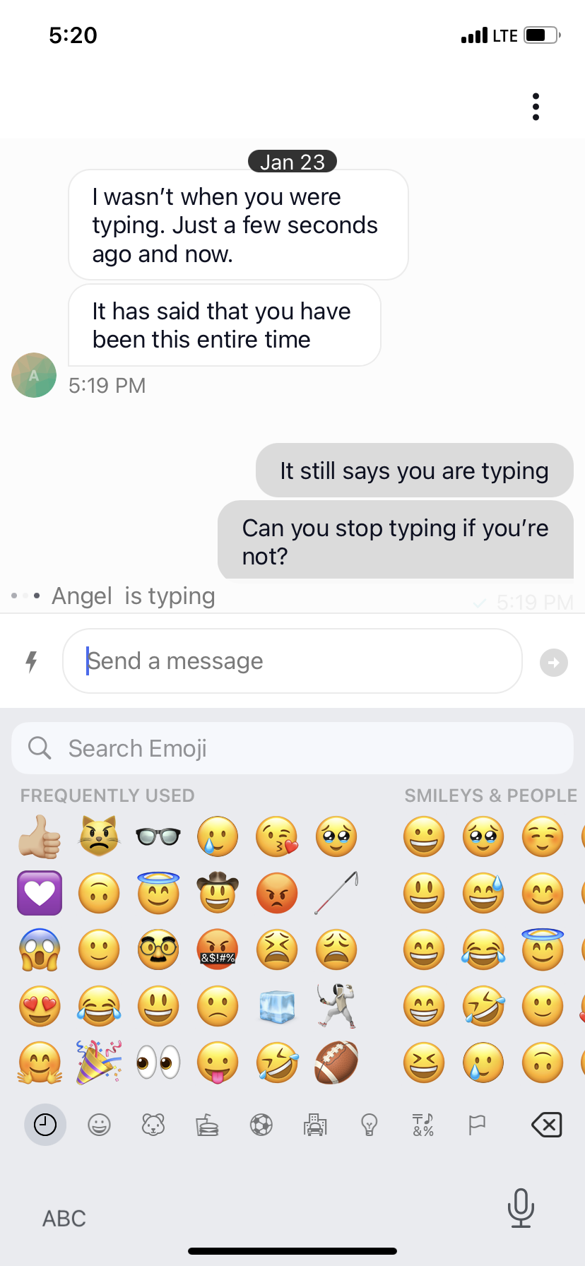 Typing Indicator Is Showing When The User Isn T Typing · Issue 1930