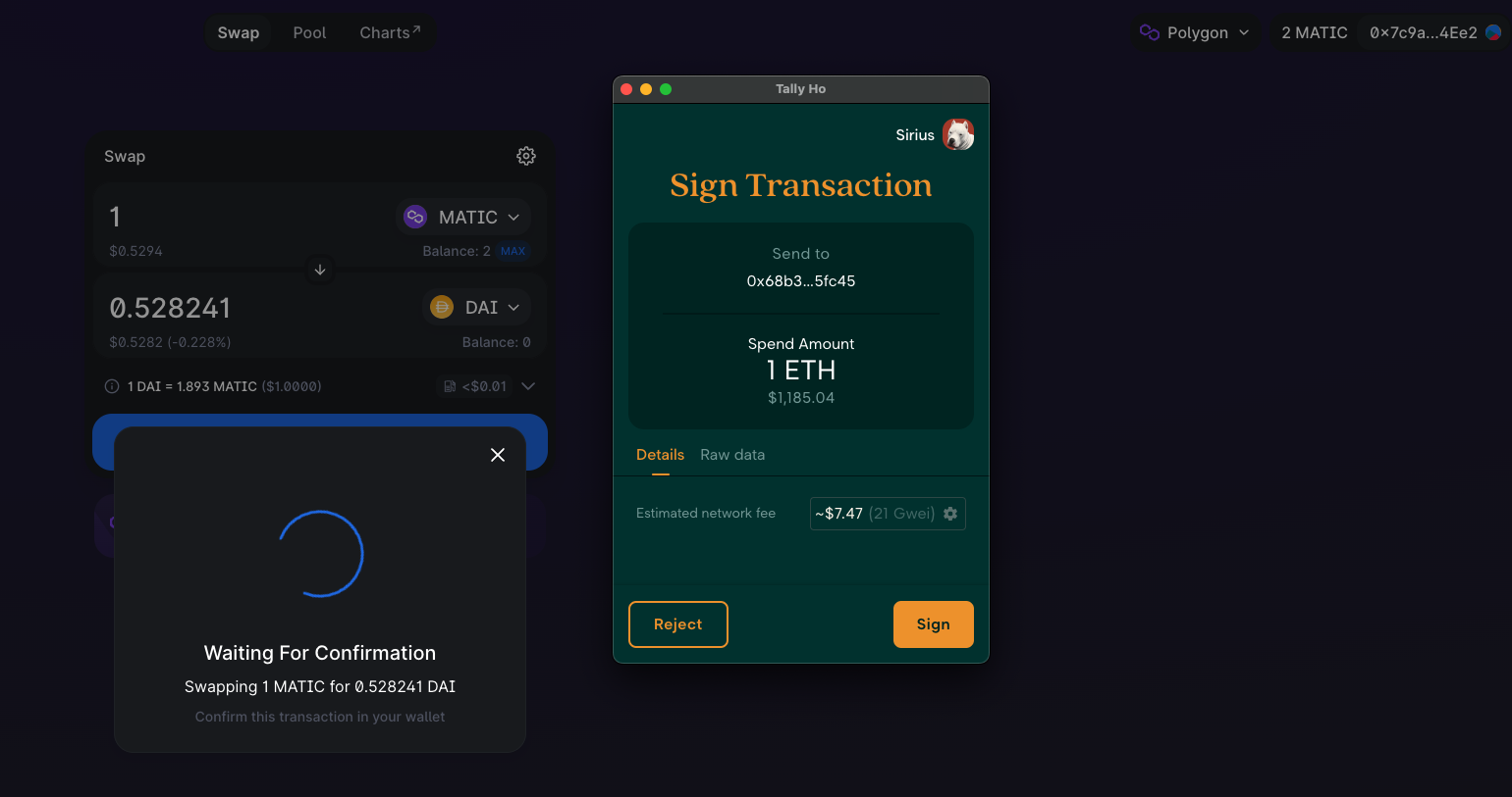 Polygon | ETH showing as swap asset when swapping on Polygon · Issue #1757 · tahowallet ...