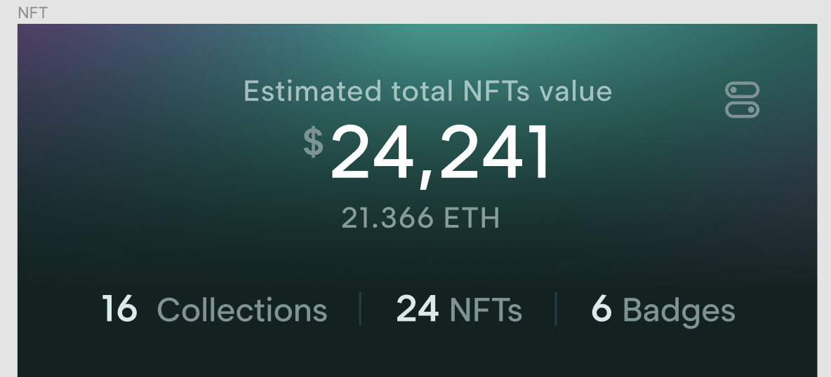 Create NFTs page header · Issue #2596 · tahowallet/extension · GitHub