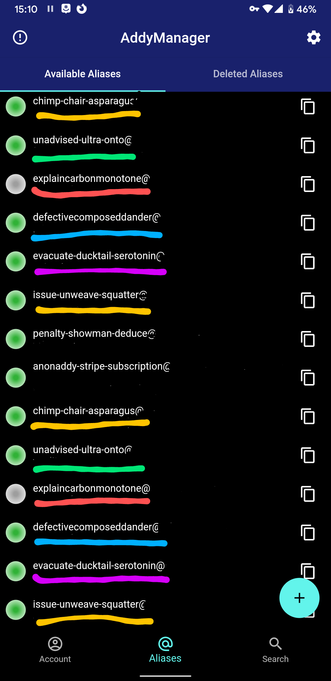 duplicate display of active alias · Issue #56 · KhalidWar/anonaddy · GitHub