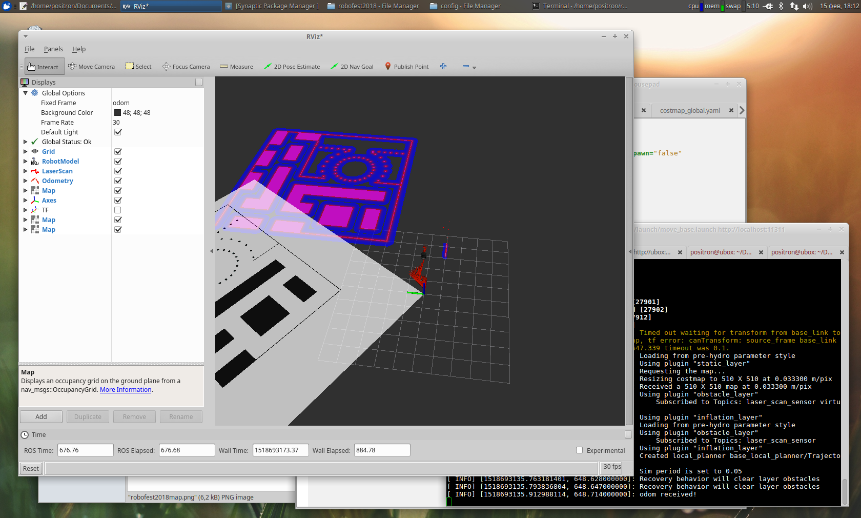 costmap2d does not respect yaw in map origin parameter. · Issue #661 · ros-planning/navigation ...