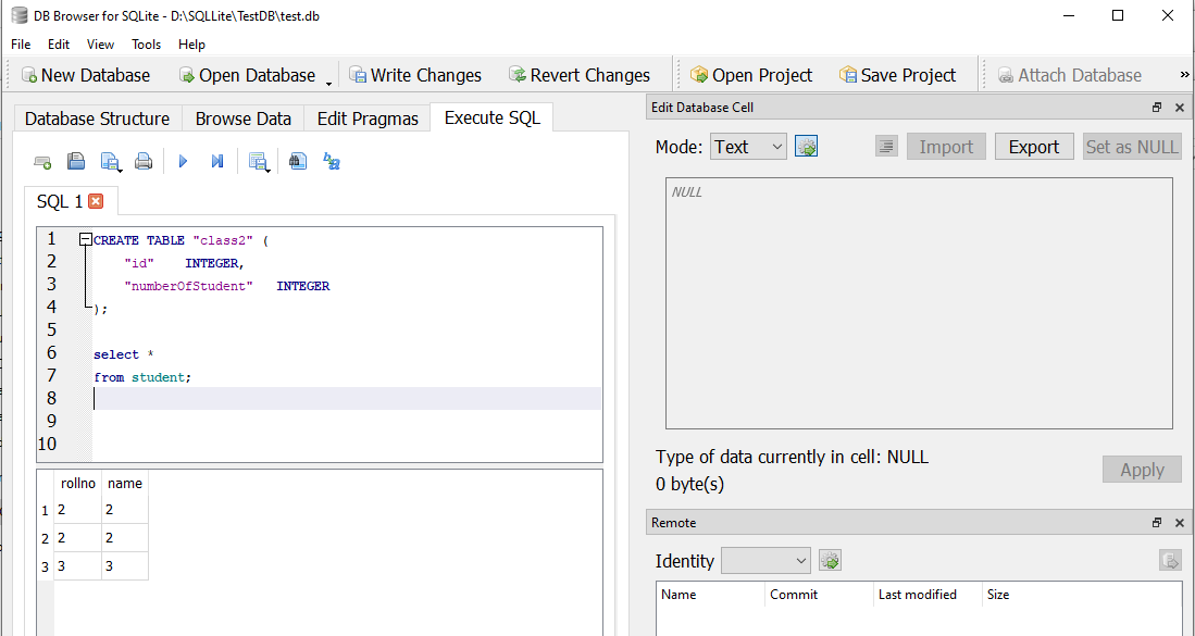 no results if SELECT is followed by CREATE · Issue #2100 · sqlitebrowser/sqlitebrowser · GitHub