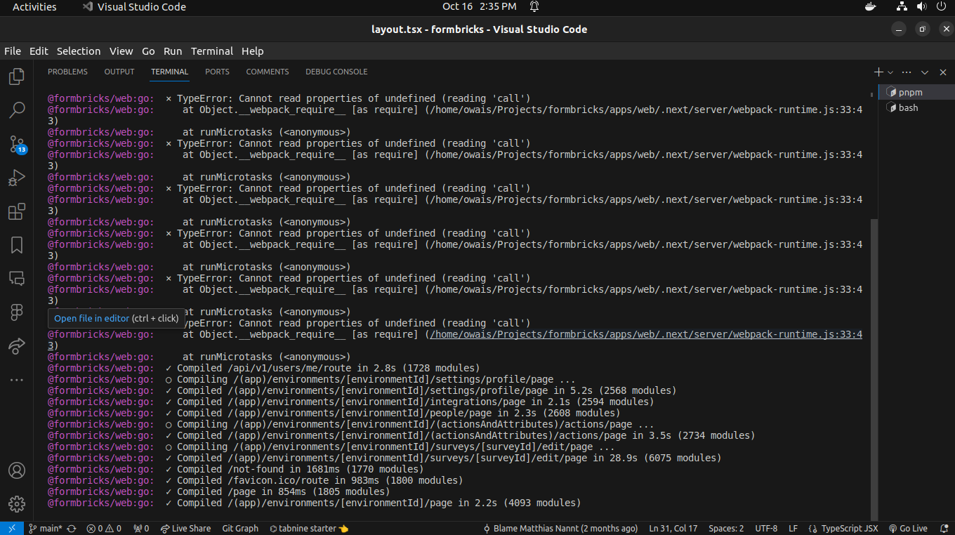 [BUG] pnpm run db:setup exited (1) & @formbricks/database#db:setup · Issue #1210 · formbricks ...