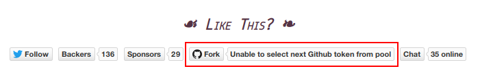 GitHub badges showing "Unable to select next Github token from pool" · Issue #8907 · badges ...