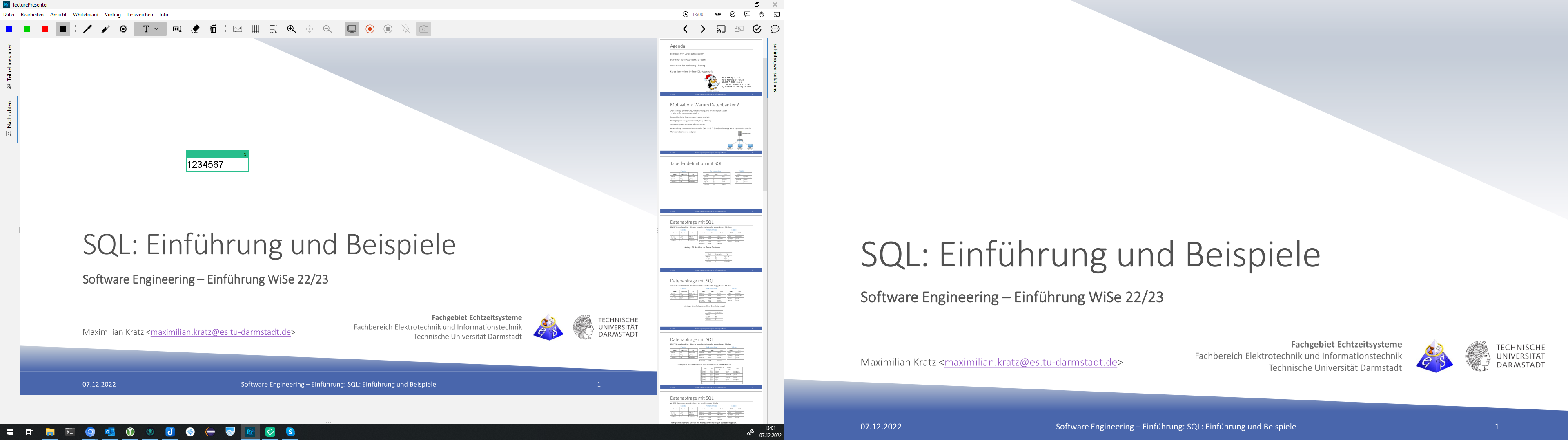 lecturePresenter (v5.3.725): First run of slide presentation only shows ...