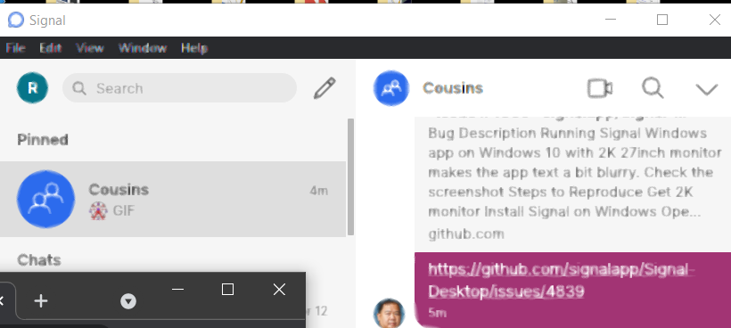 Windows app text is blurry on 2K monitor · Issue #4839 · signalapp/Signal-Desktop · GitHub