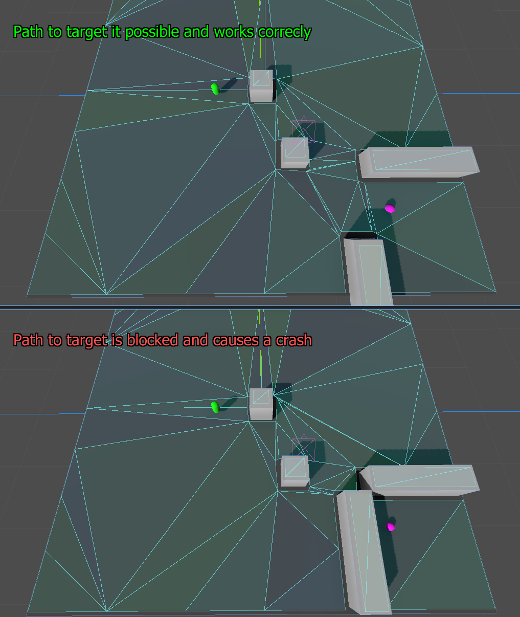 Navigationagent3d Crashes Game If A Path To Target Is Not Possible · Issue 67343 · Godotengine