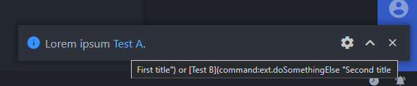 Notification command links parsing broken when multiple links are present · Issue #163081 ...