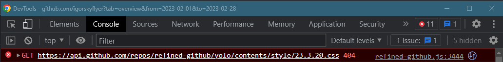 404 when loading the extension's CSS hotfix · Issue #6433 · refined-github/refined-github · GitHub