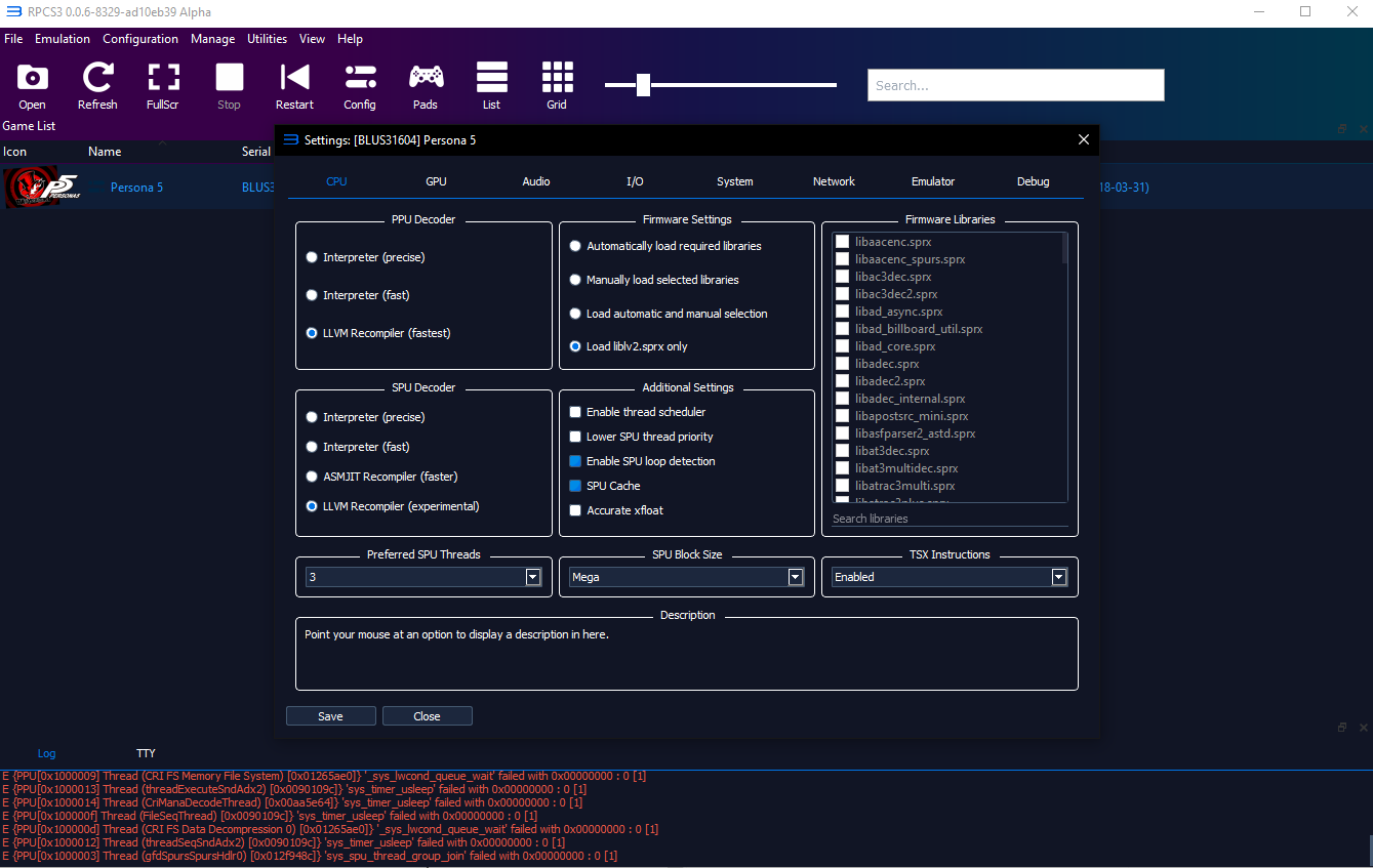 Huge performance lost in Persona 5 since build 8204 · Issue #6134 · RPCS3/rpcs3 · GitHub