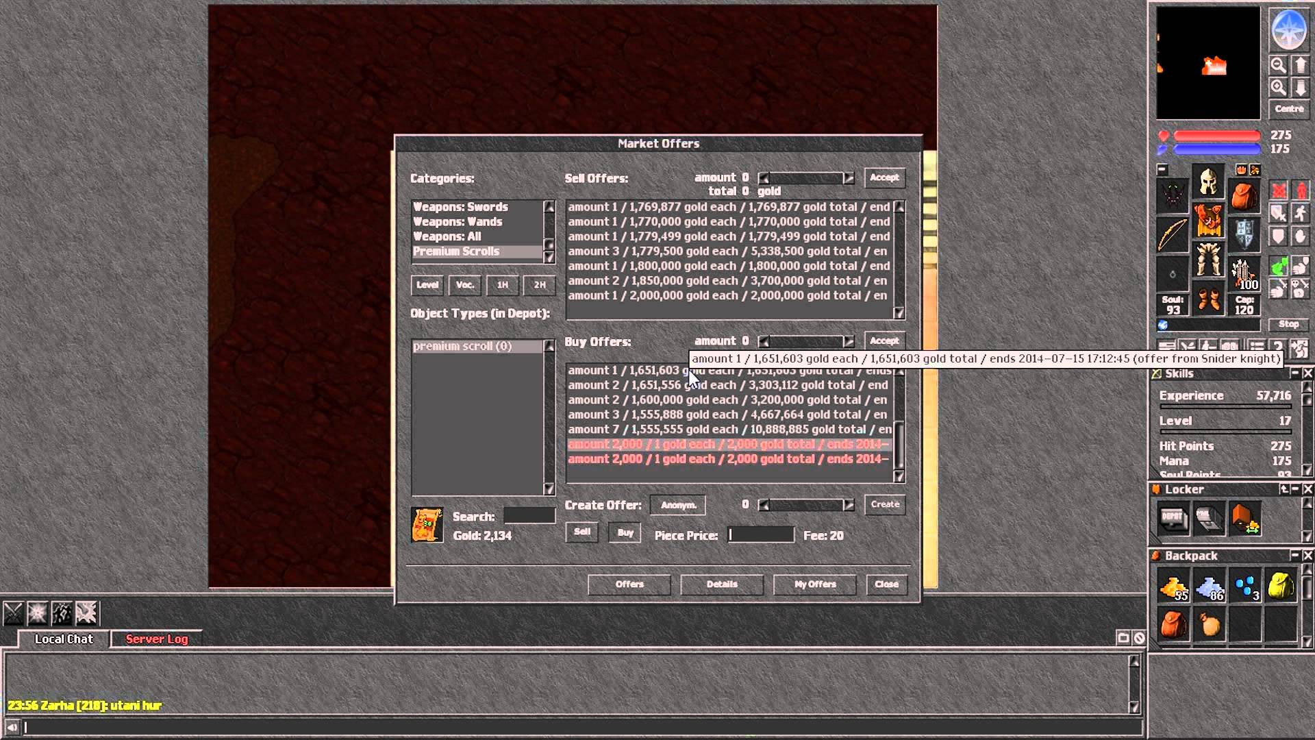 Missing feature (market doubt offer - red color) · Issue #2271 · otland/forgottenserver · GitHub