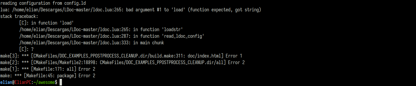 error triying to compile awesome wm · Issue #3787 · awesomeWM/awesome · GitHub